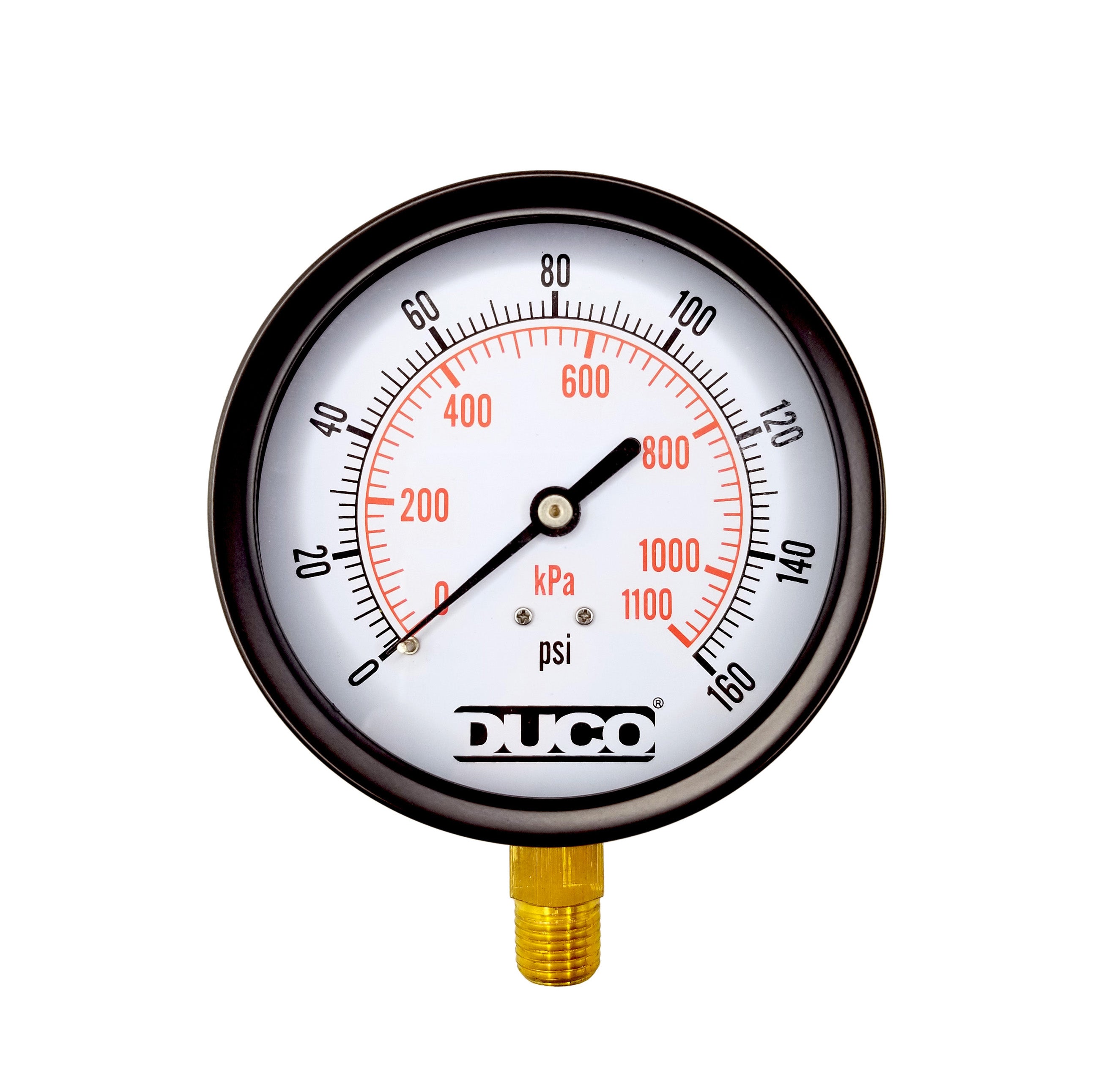 Pressure Gauge Steam/Air/Gas Metal Casing 1/4" Bottom Connector ...